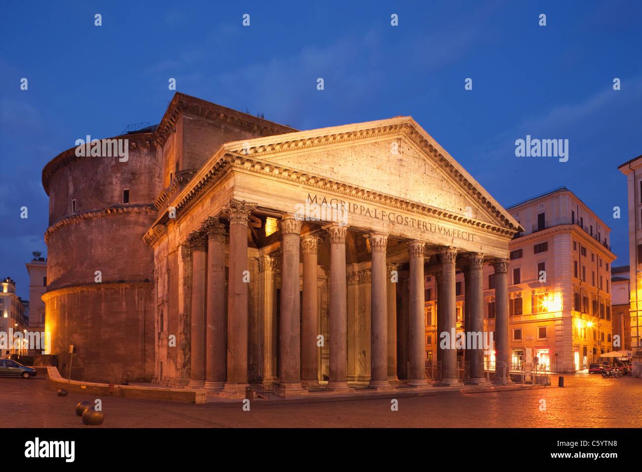 The Pantheon at night, Rome, Italy Stock Photo - Alamy