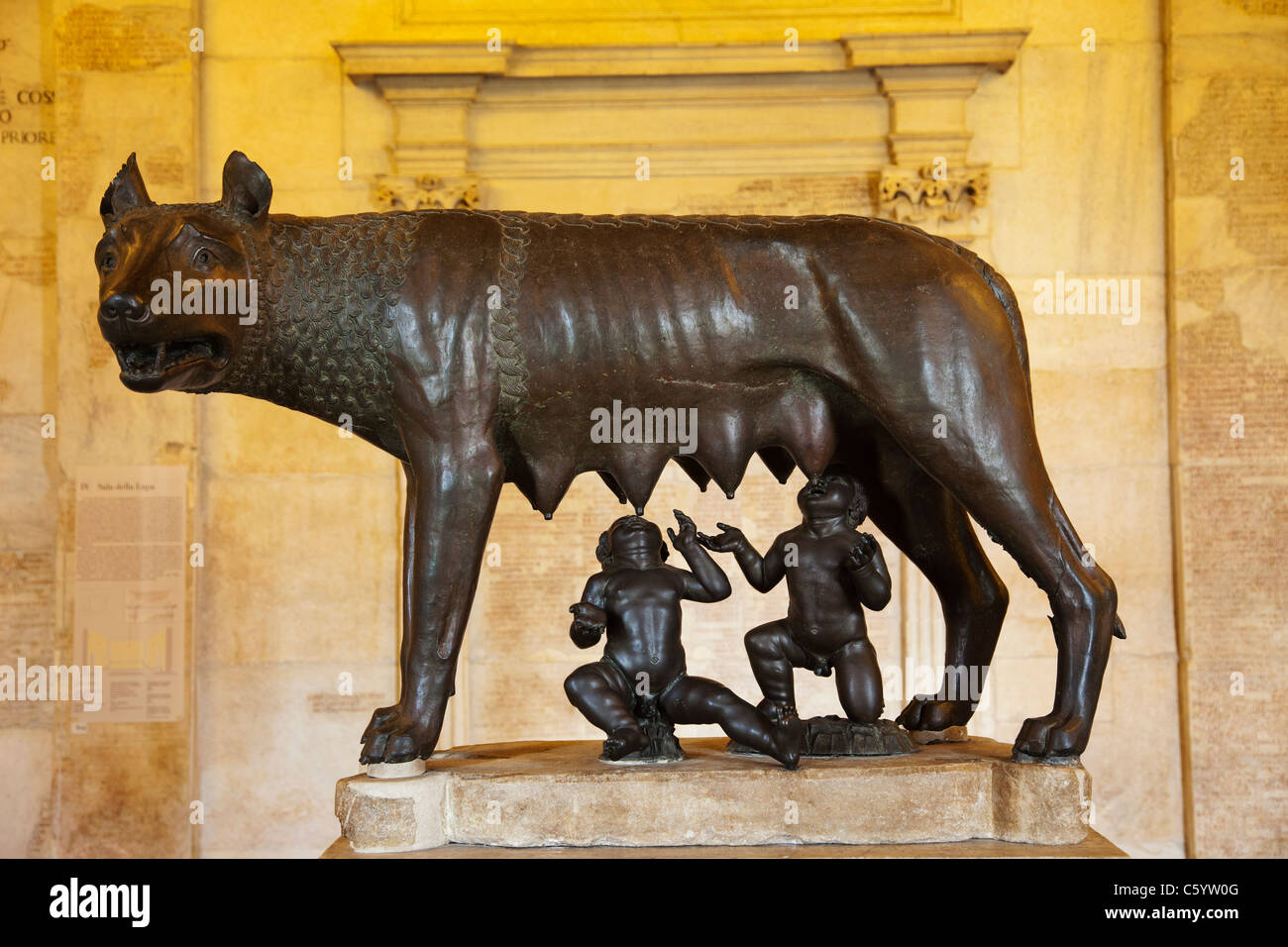 Etruscan Bronze Statue of the She Wolf and Romulus and Remus ...