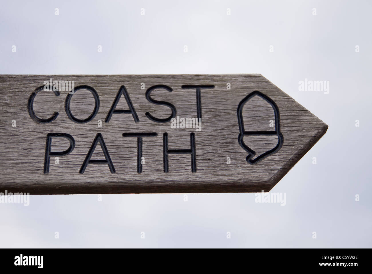 South west coastal path sign Stock Photo - Alamy