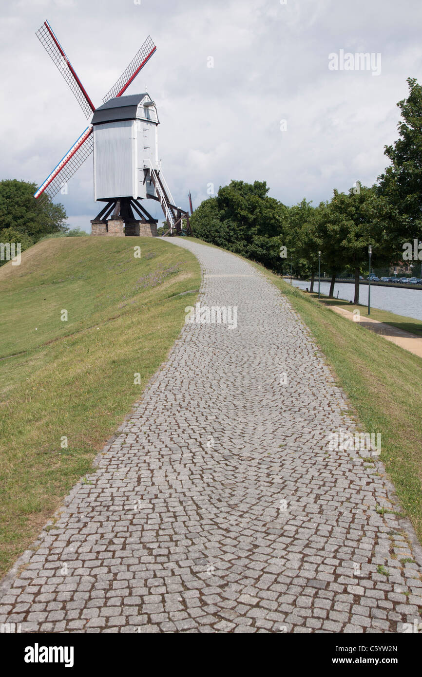 River side windmill in the Belgian city of Bruges Stock Photo - Alamy