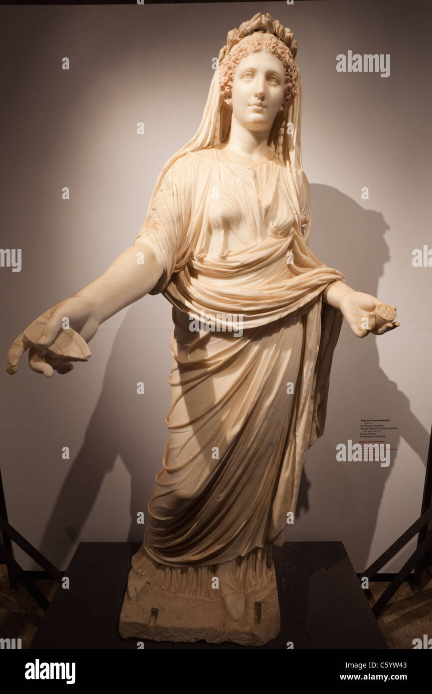Italy, Rome, The Palatine, The Cryptoporticus, Marble Statue of a ...