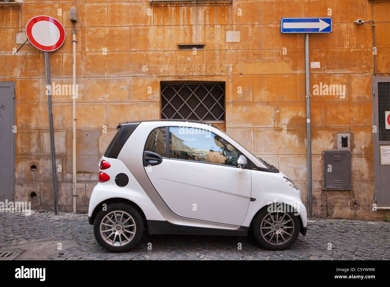 Italy, Rome, Smart Car Stock Photo - Alamy