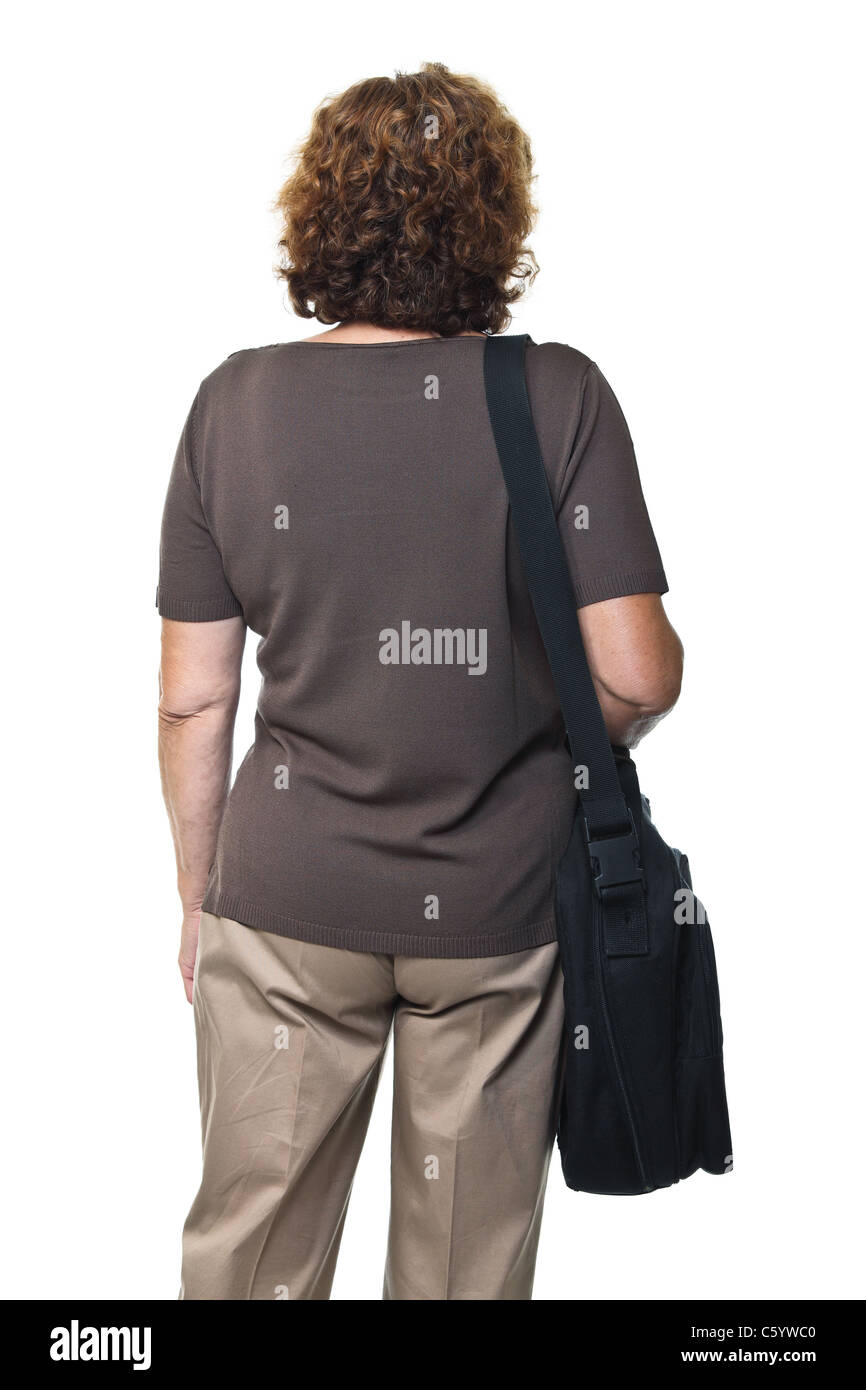 portrait of senior woman back view Stock Photo - Alamy