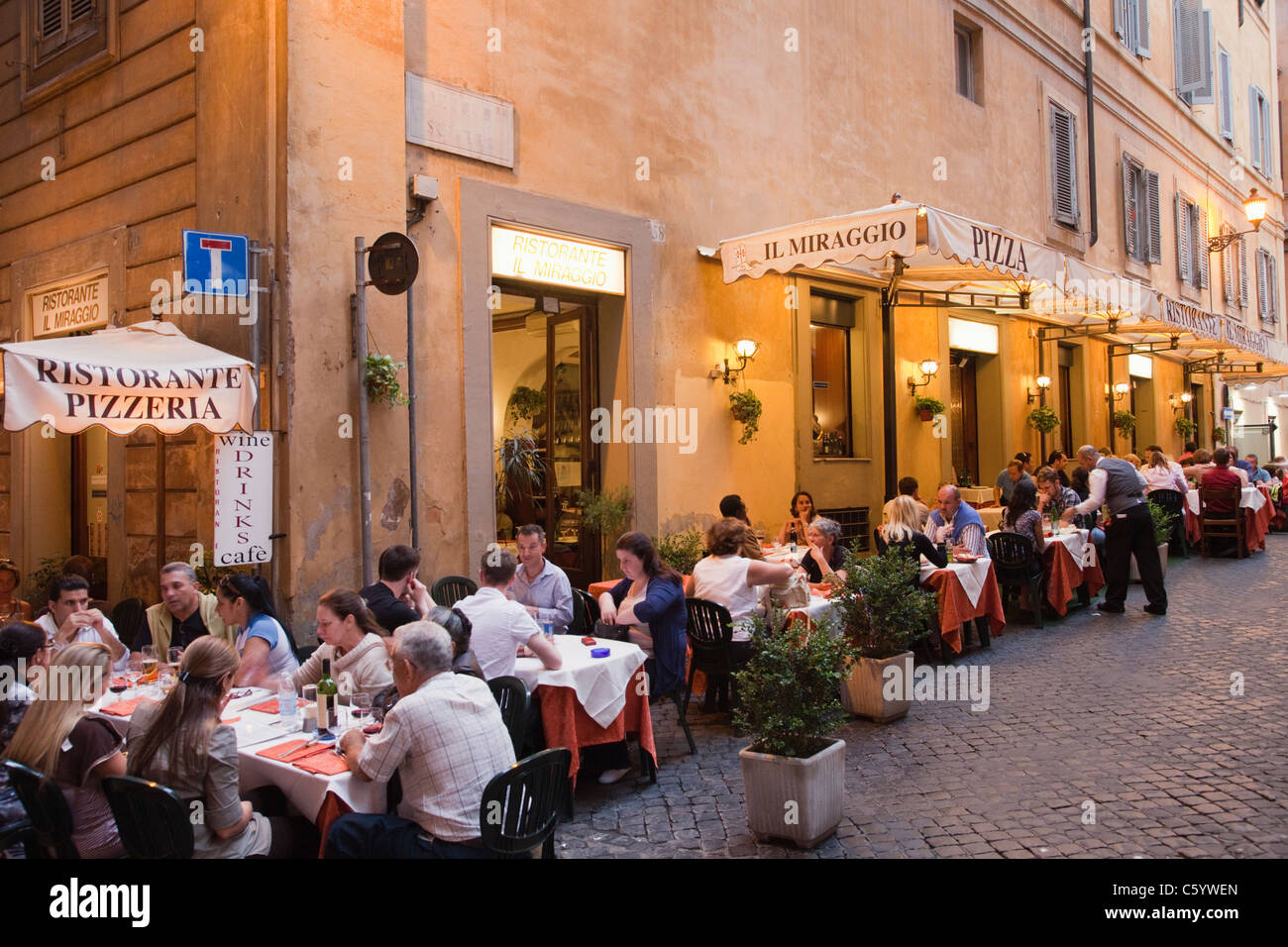 Italy, Rome, Italian Restaurant Stock Photo - Alamy