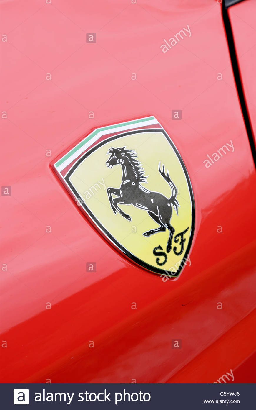 Red Ferrari Emblem Badge High Resolution Stock Photography and Images ...