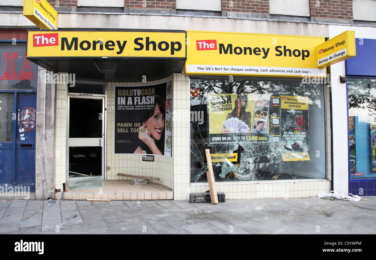 Shop Vandalized in riots Stock Photo - Alamy