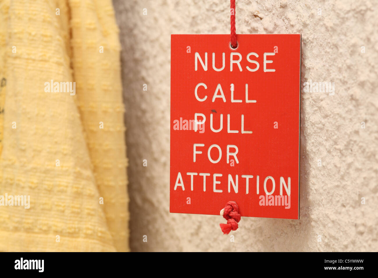 nurse call for attention sign Stock Photo - Alamy