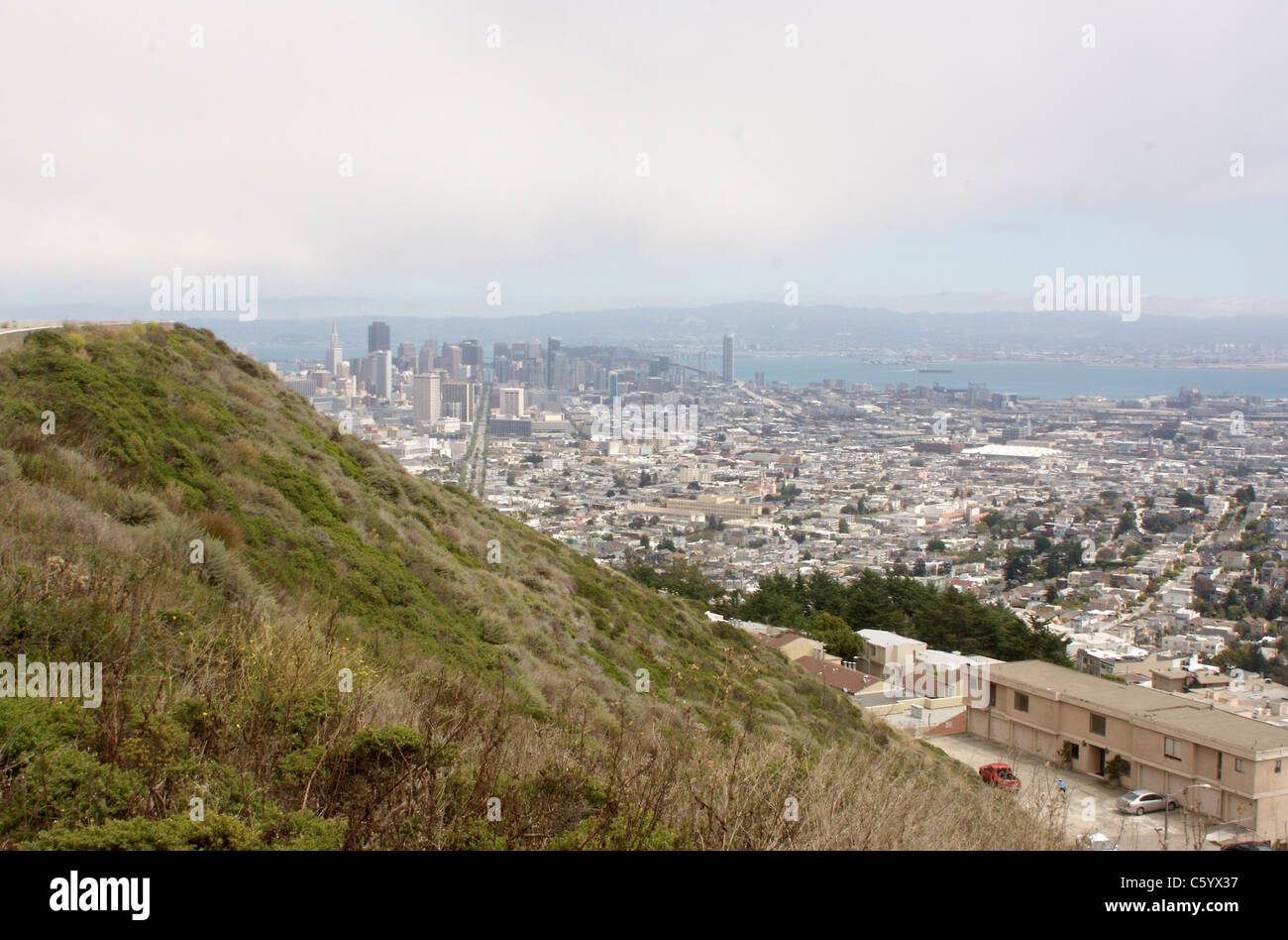 San Francisco Cityscape taken from the Twin Peaks lookout Stock Photo ...