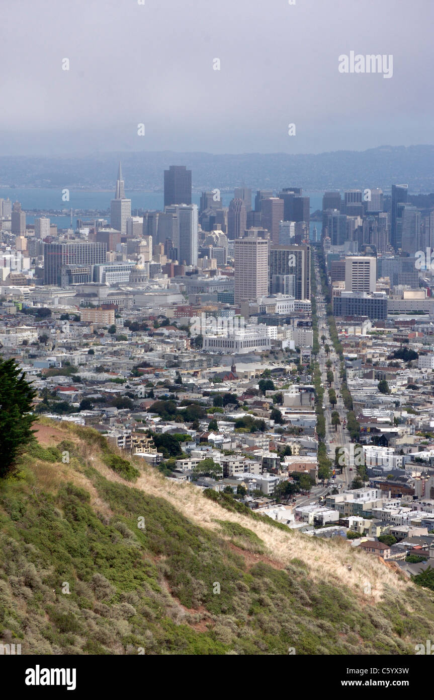 San Francisco Cityscape taken from the Twin Peaks lookout Stock Photo ...