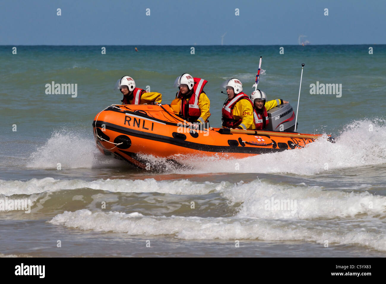 A beach recovery for the Cromer inshore Lifeboat Stock Photo - Alamy