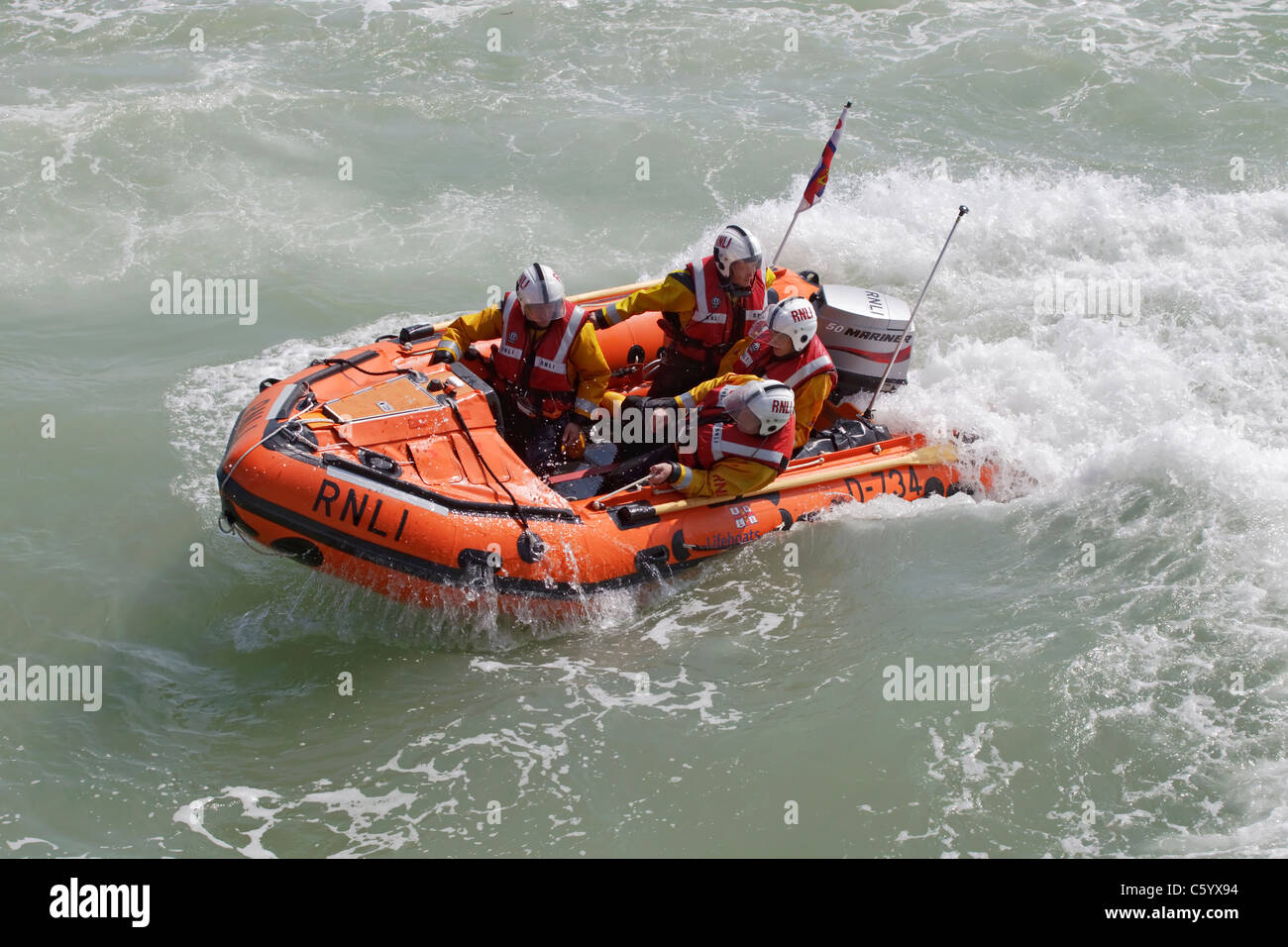 The Cromer ILB D' class D734 in action Stock Photo - Alamy
