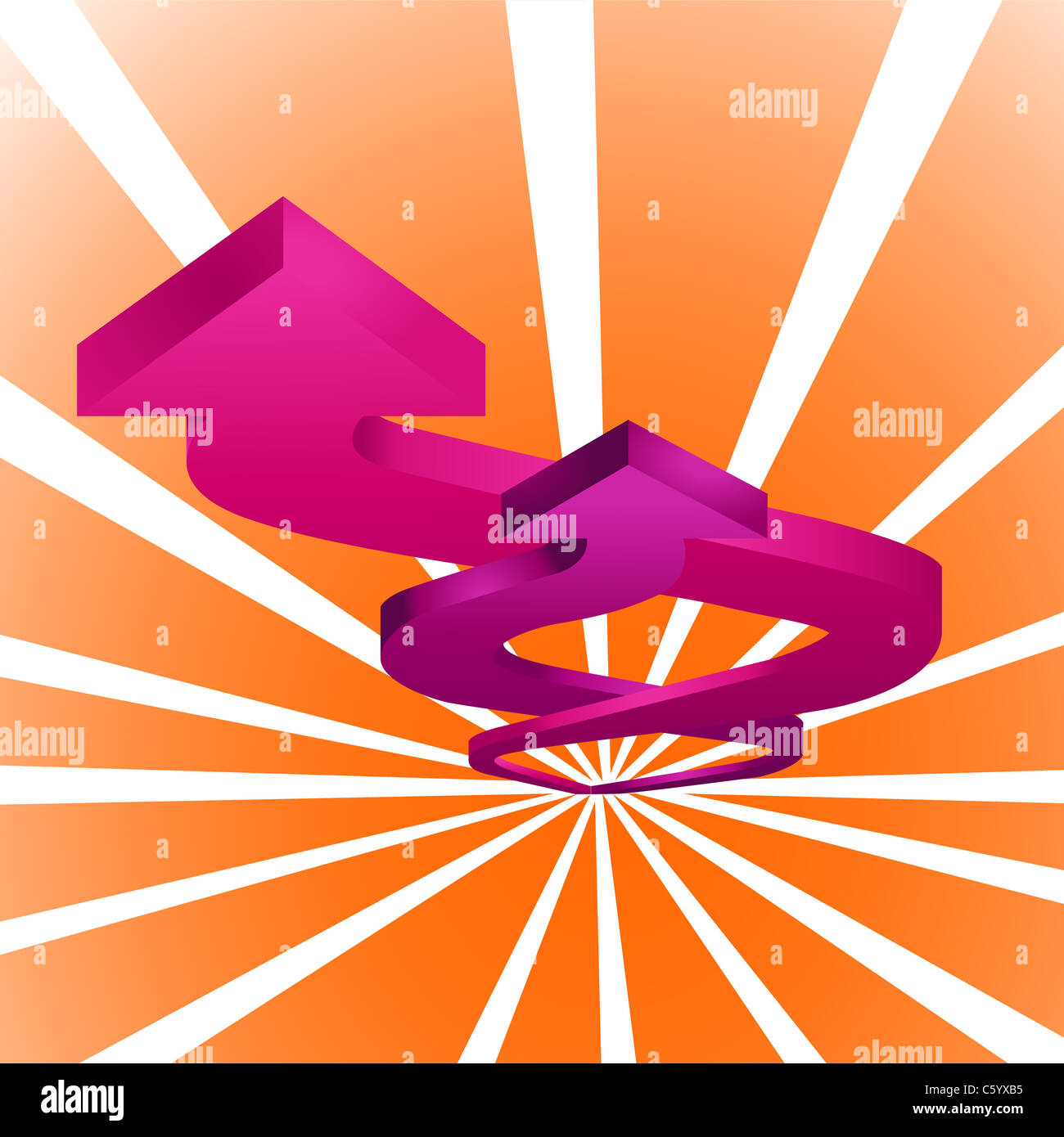 3d arrow purple way hi-res stock photography and images - Alamy