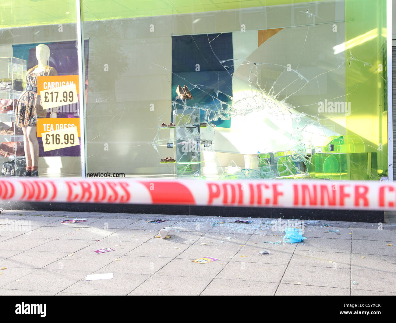 vandalized and looted shop Stock Photo - Alamy