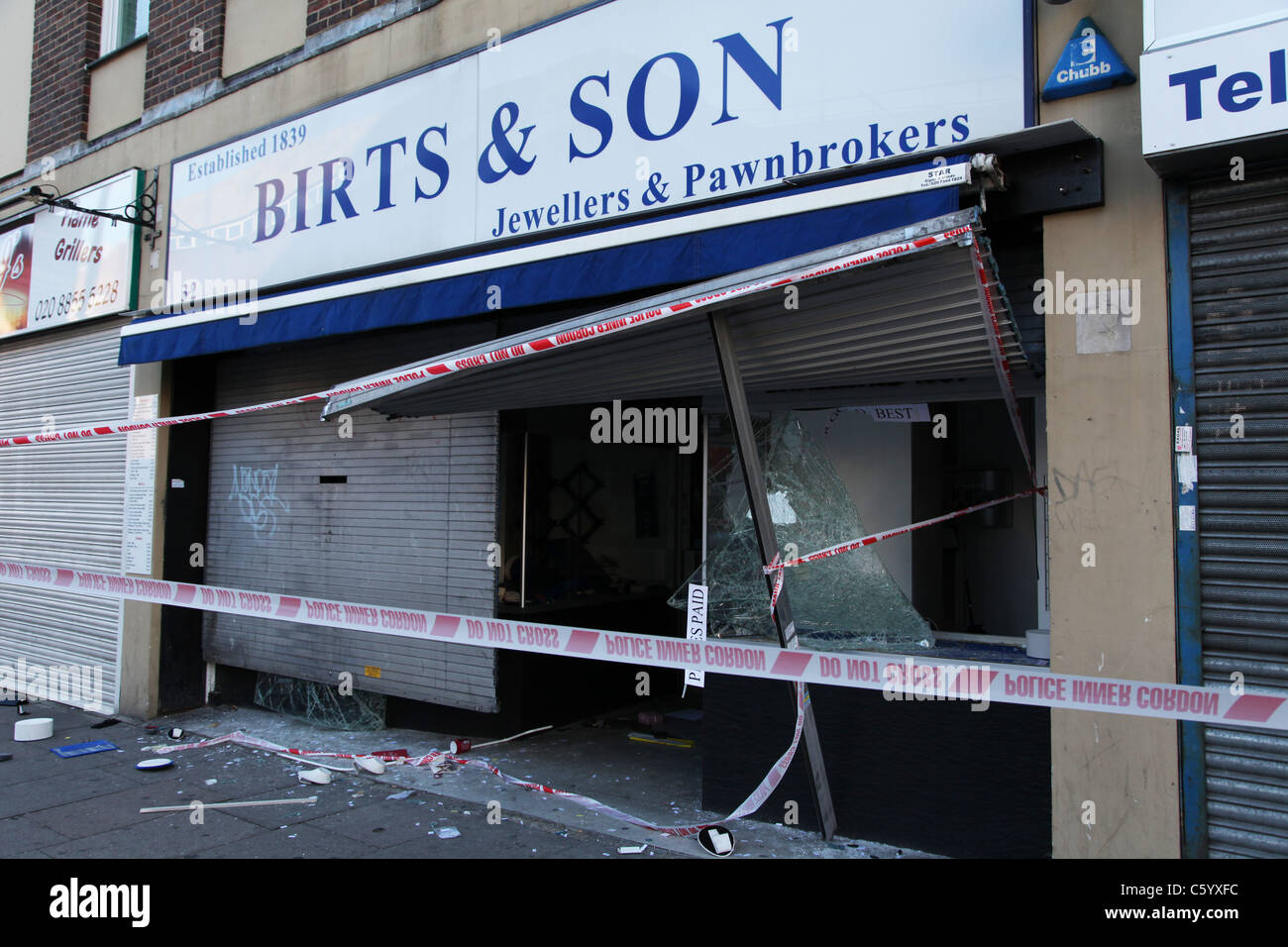 Smashed shop hi-res stock photography and images - Alamy