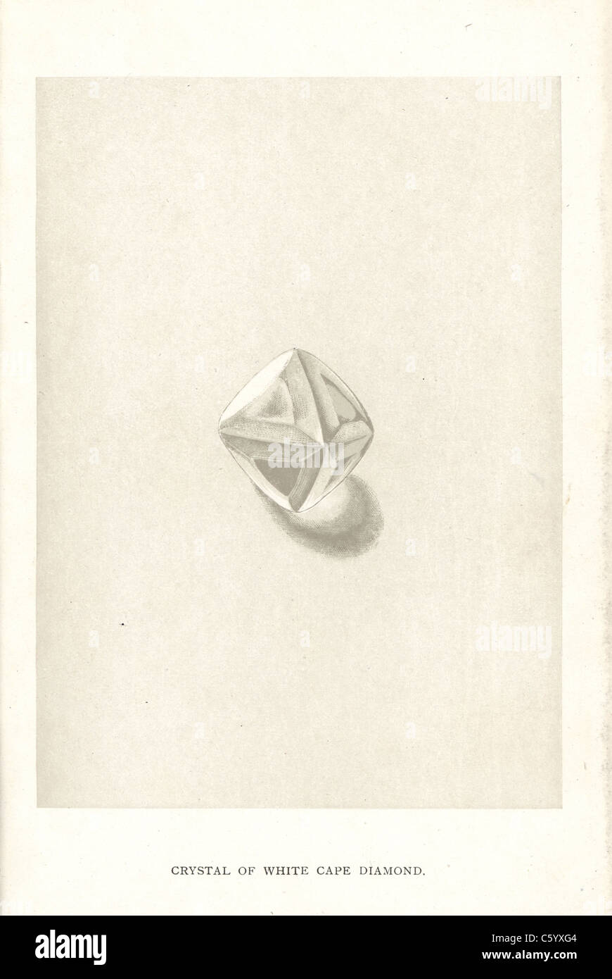 Crystal of White Cape Diamond Stock Photo - Alamy