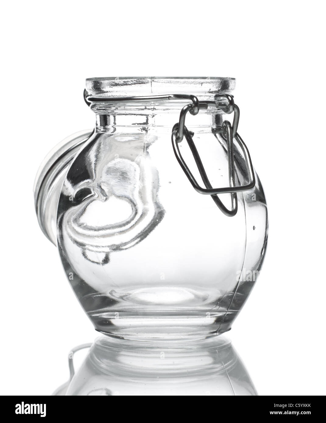 empty glass jar for spice isolated on white Stock Photo - Alamy