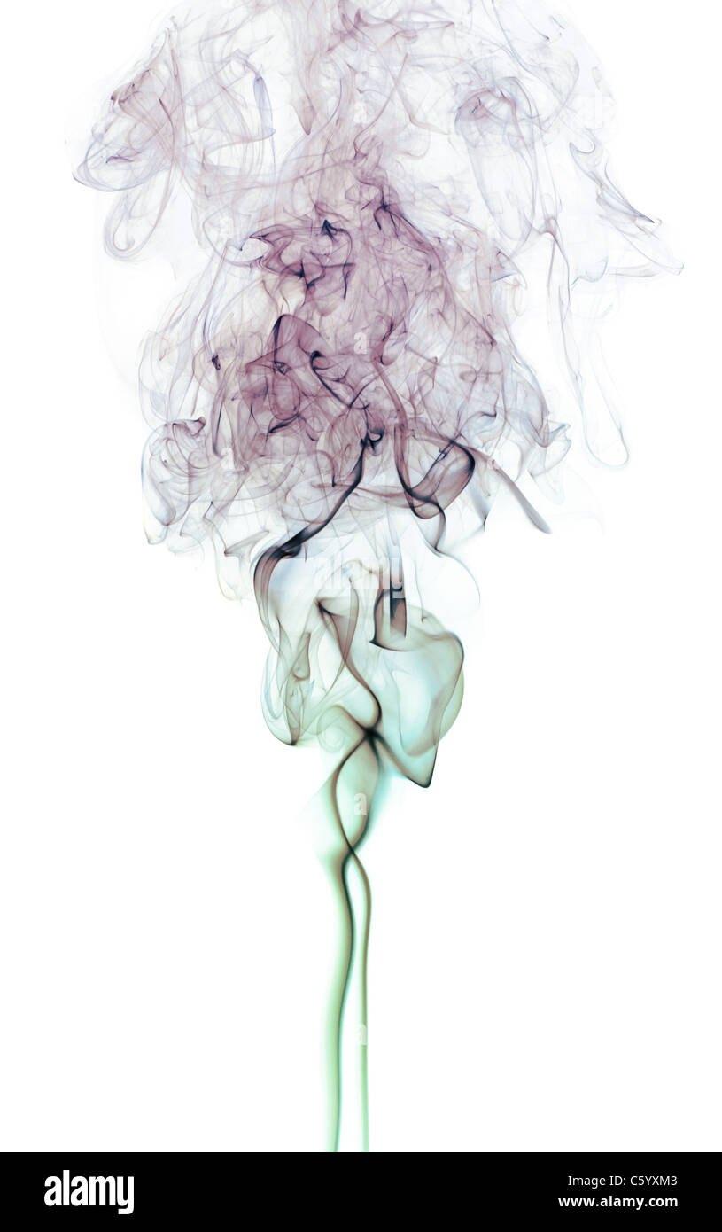 color abstract smoke pattern on a white background Stock Photo - Alamy