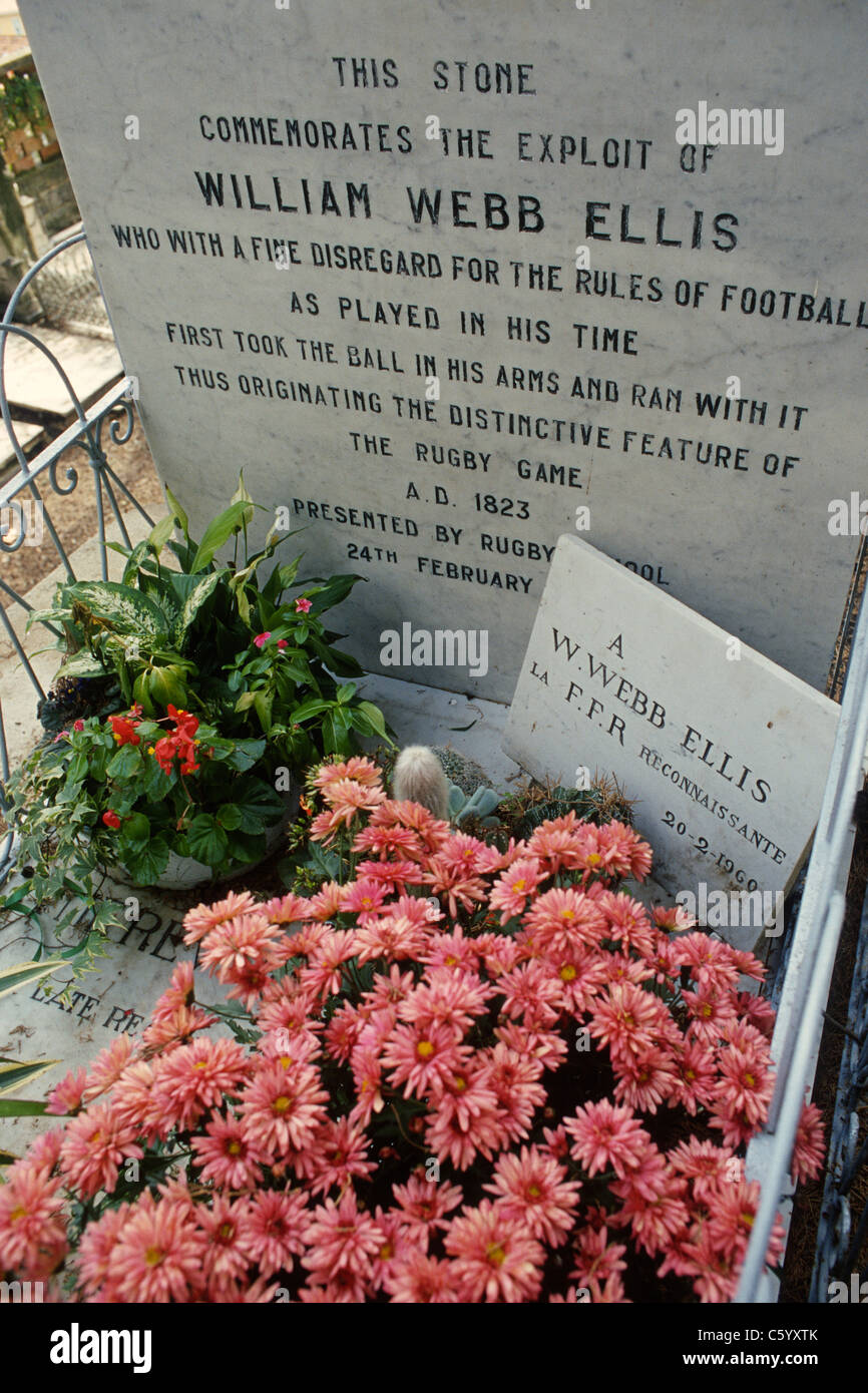 Grave of William Webb Ellis in le Cimetière du Vieux Chateau, Menton. France Stock Photo - Alamy