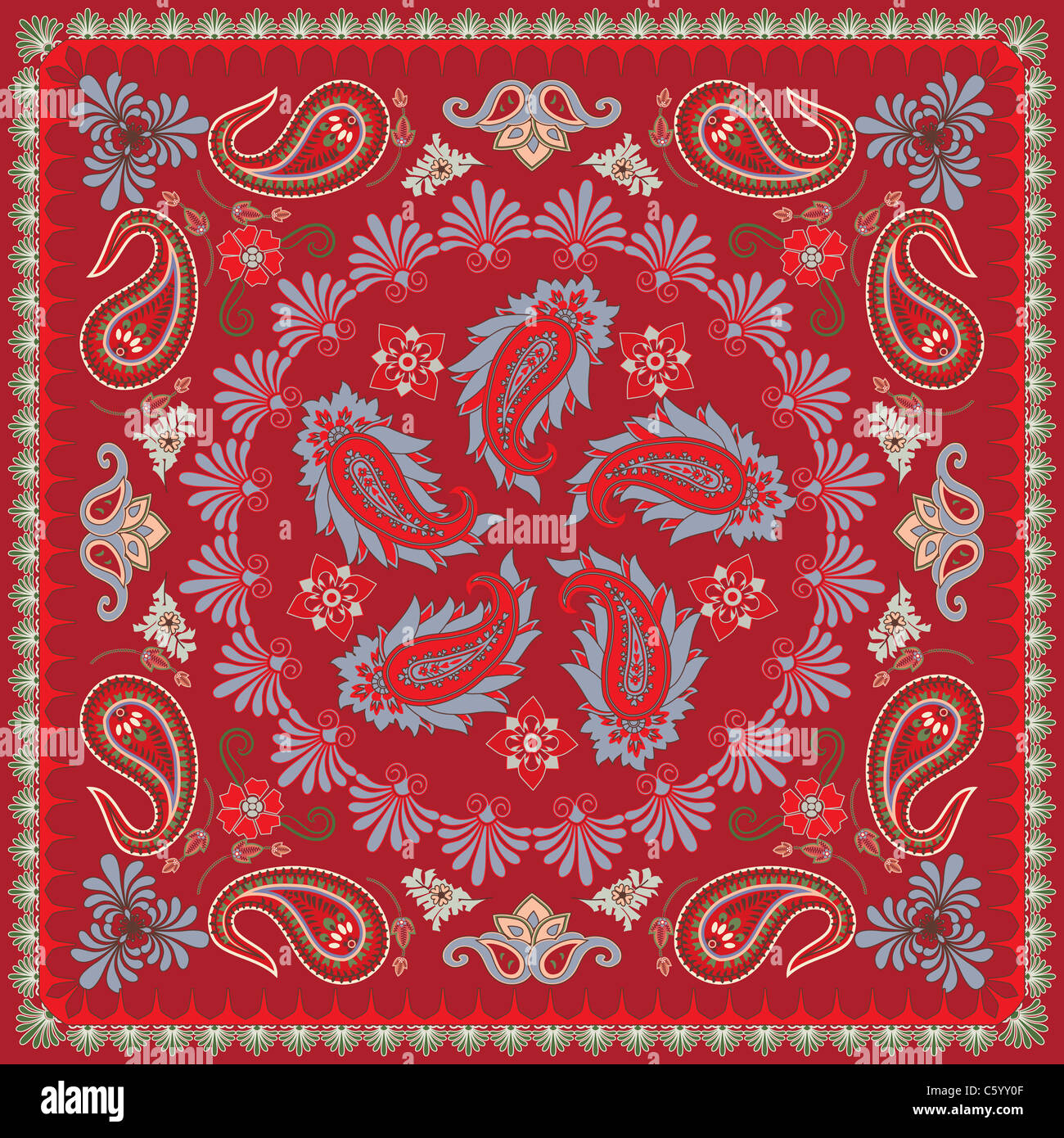 Paisley Bandana Design Stock Photo - Alamy