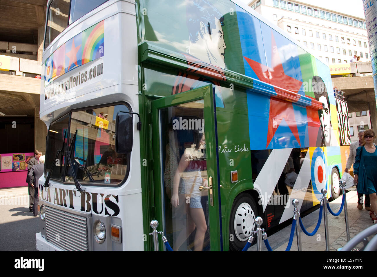Peter Blake Bus at South Bank center Stock Photo - Alamy