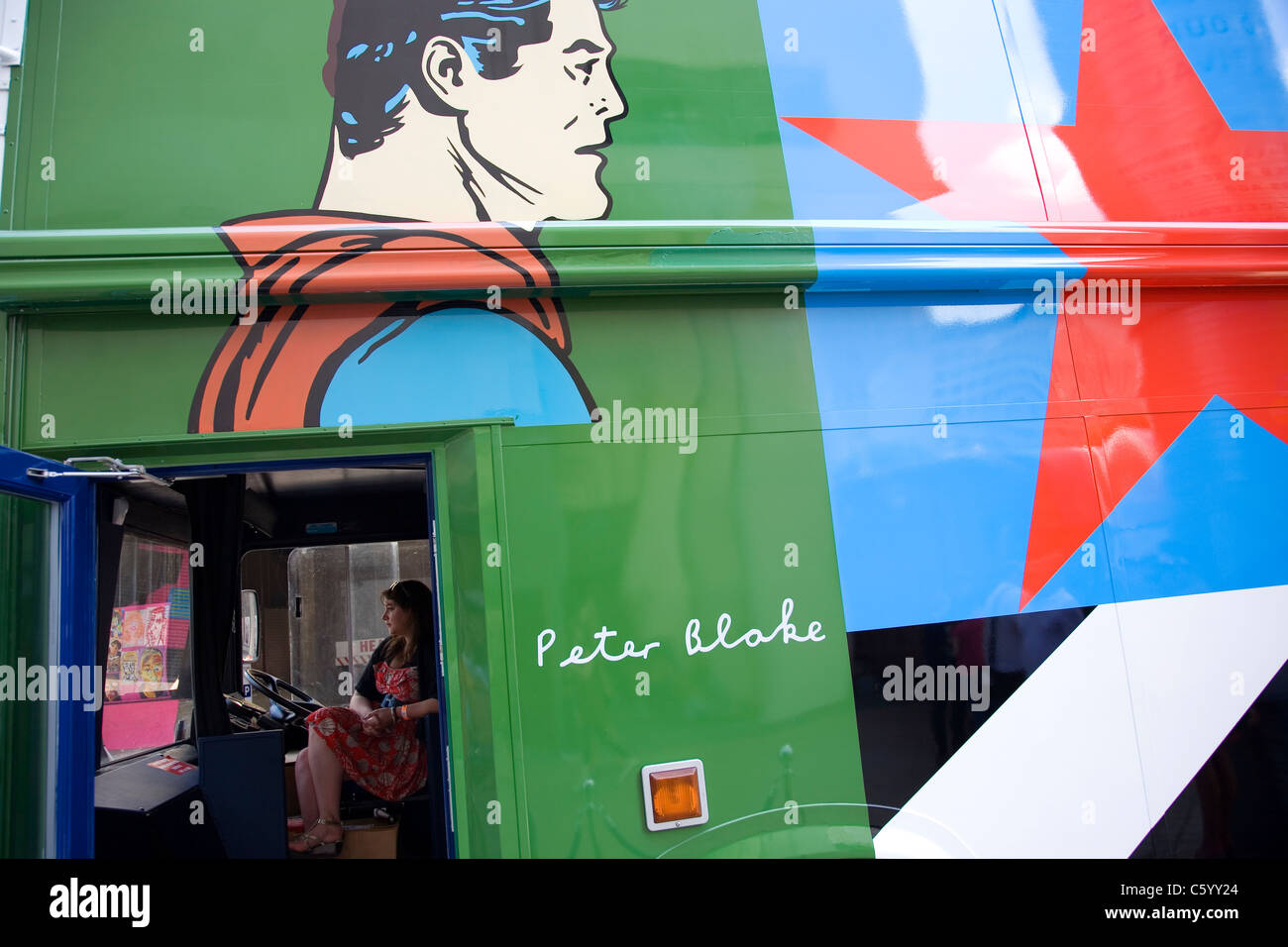 Peter Blake Art Bus Stock Photo - Alamy
