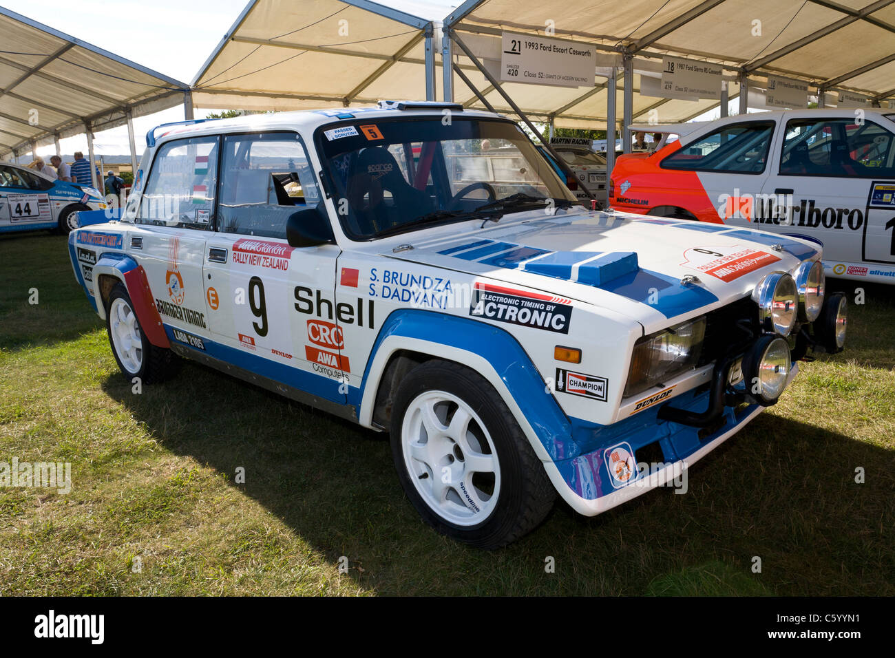 1985 Lada 2105 VFTS rally car in the paddock at the 2011 Goodwood Stock ...