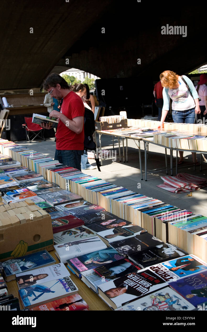 Second Hand Book Fair at South Bank Stock Photo - Alamy