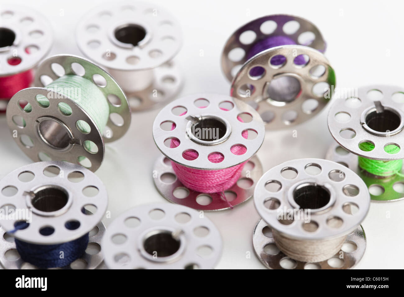 Bobbins, white thread hi-res stock photography and images - Alamy