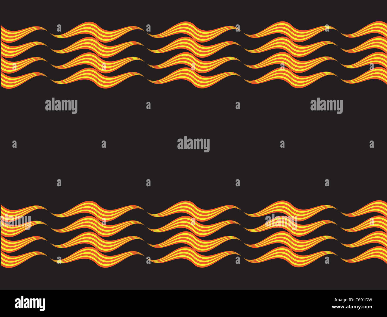 The frame with yellow waves Stock Photo - Alamy