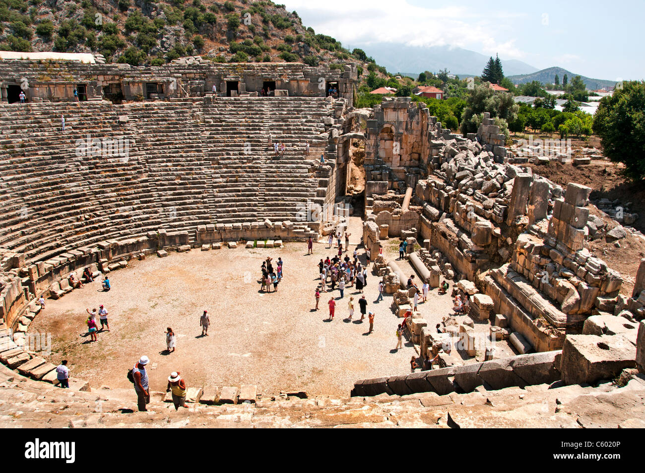 Roman amphitheater theater Lycia Lycian city Myra Turkey ( Kale Demre ...