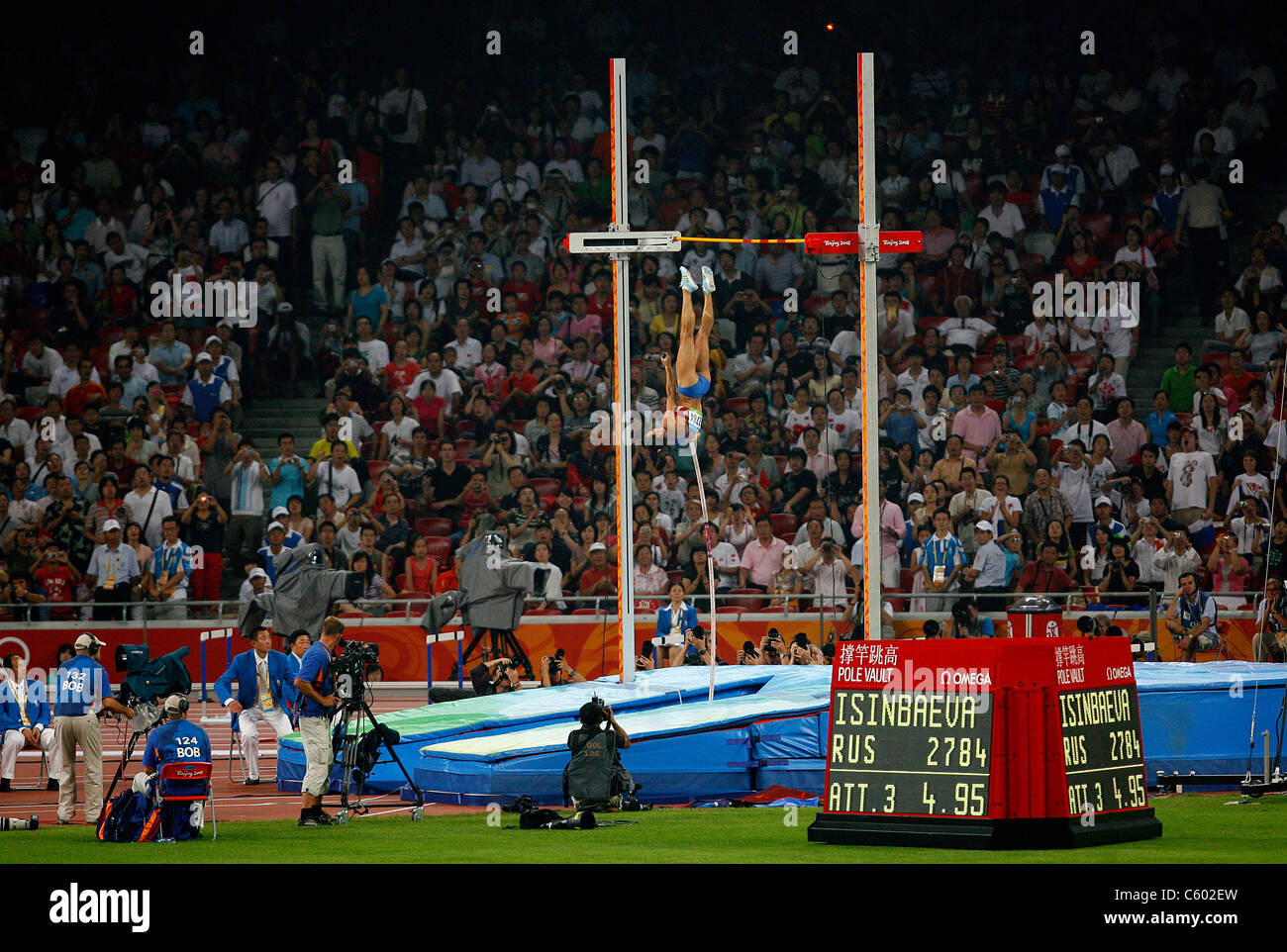 ELENA ISINBAEVA RUSSIA OLYMPIC STADIUM BEIJING CHINA 18 August 2008 ...