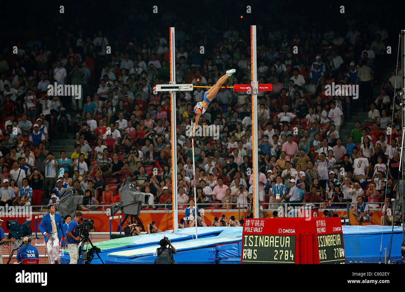 ELENA ISINBAEVA RUSSIA OLYMPIC STADIUM BEIJING CHINA 18 August 2008 ...