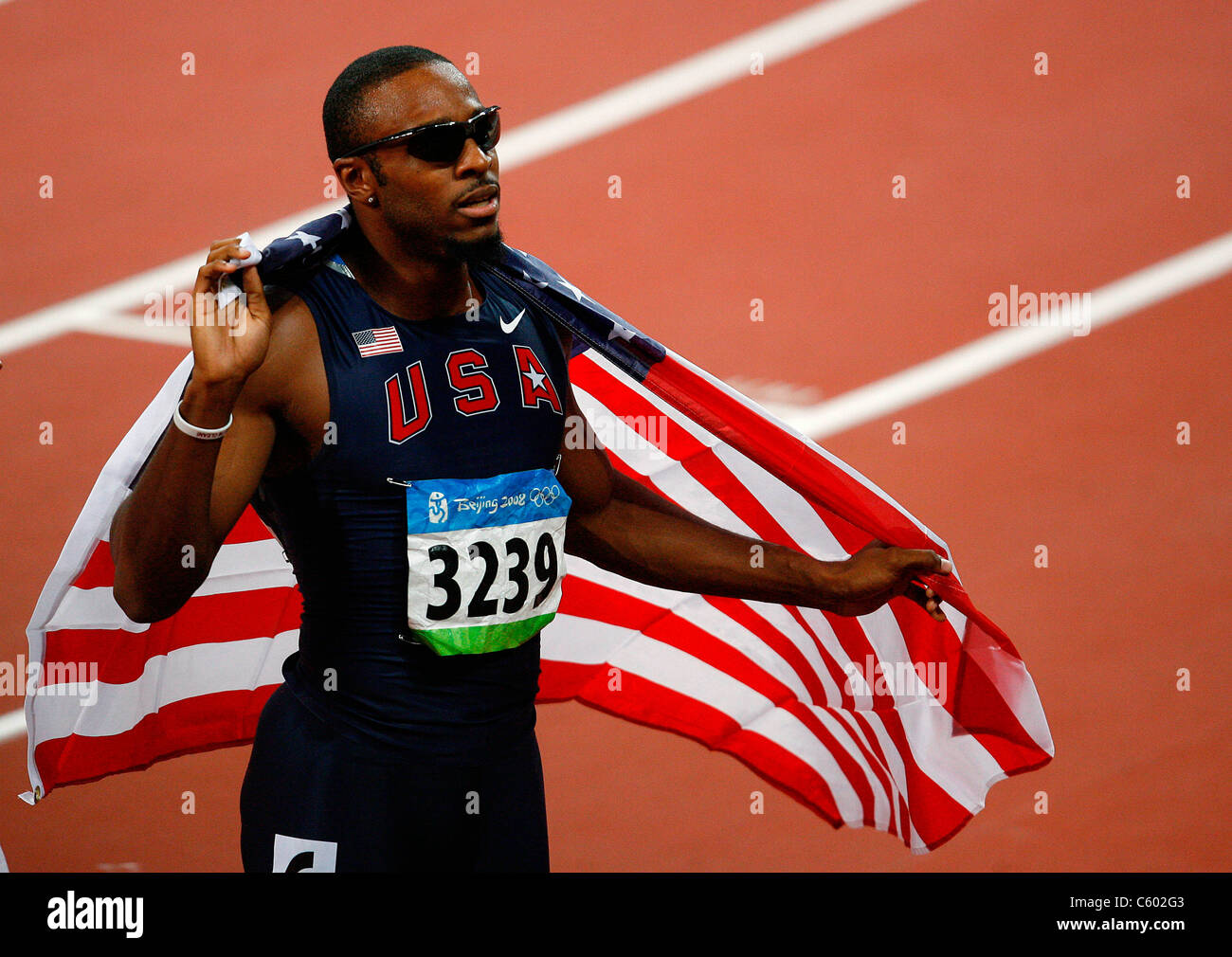 ANGELO TAYLOR USA OLYMPIC STADIUM BEIJING CHINA 18 August 2008 Stock ...
