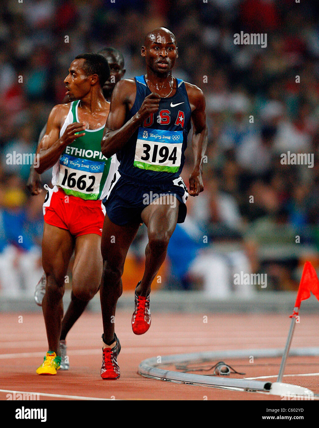 BERNARD LAGAT USA OLYMPIC STADIUM BEIJING CHINA 20 August 2008 Stock ...