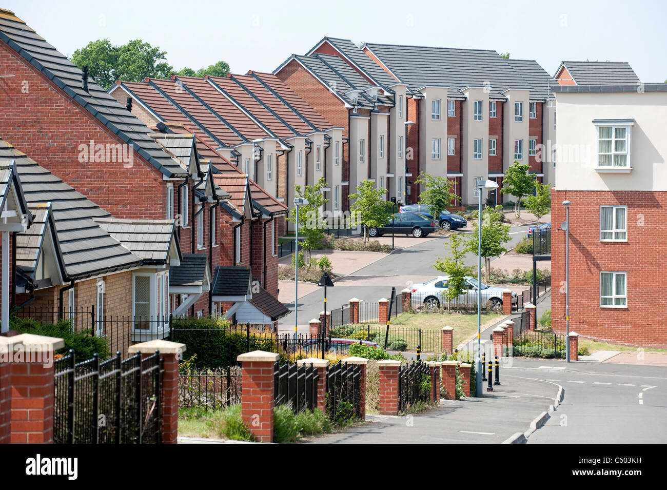 A housing estate of mixed private and social houses in the West ...