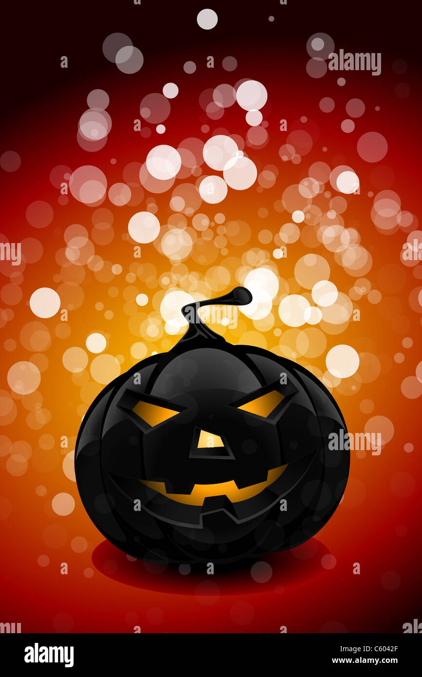 Halloween party background with pumpkin and sparkles for your design ...