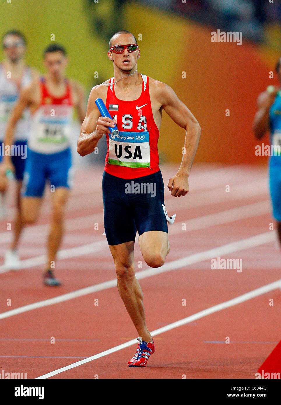 JEREMY WARINER USA OLYMPIC STADIUM BEIJING CHINA 23 August 2008 Stock ...