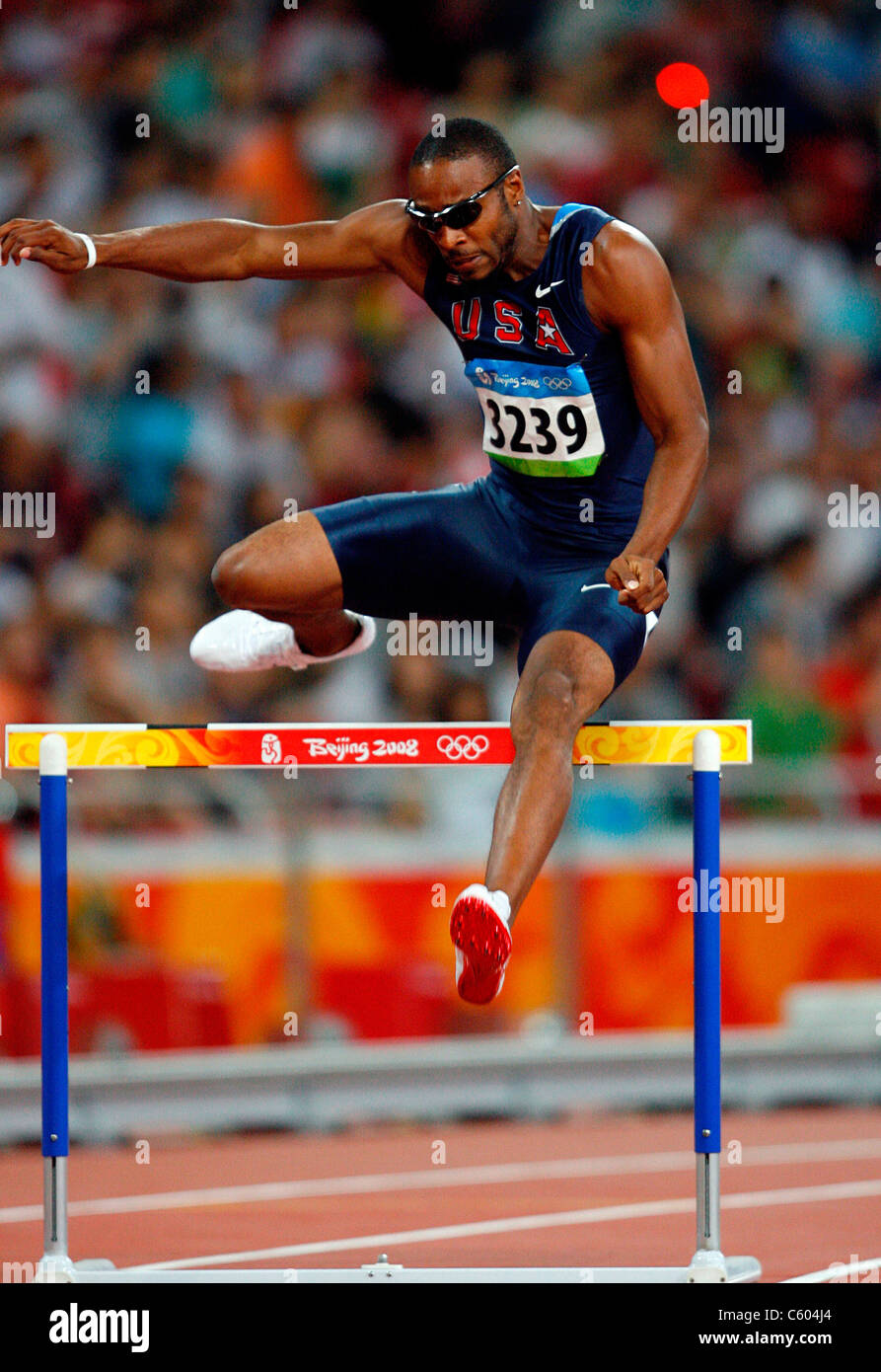 ANGELO TAYLOR USA OLYMPIC STADIUM BEIJING CHINA 15 August 2008 Stock ...