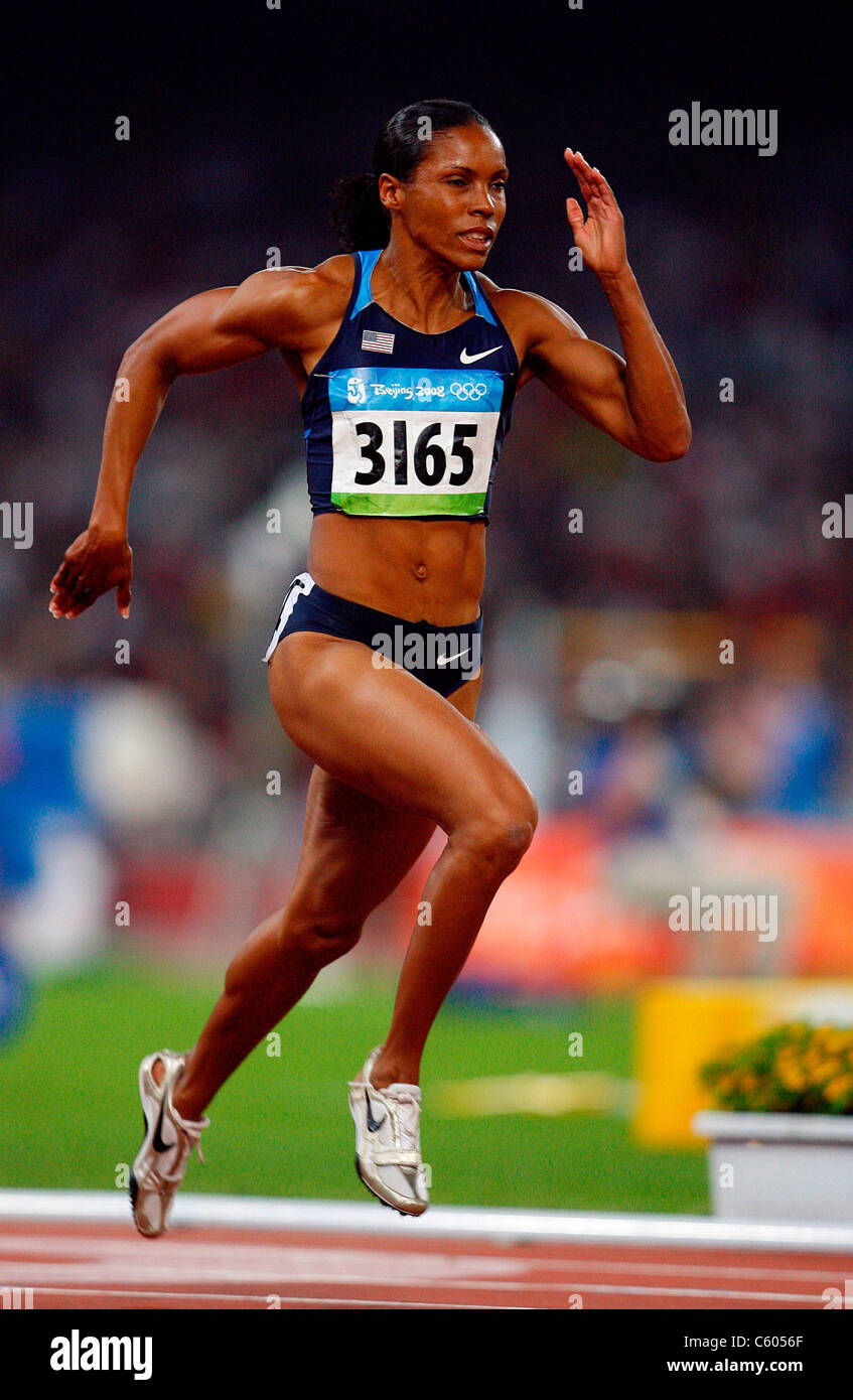 TORRI EDWARDS USA OLYMPIC STADIUM BEIJING CHINA 17 August 2008 Stock ...