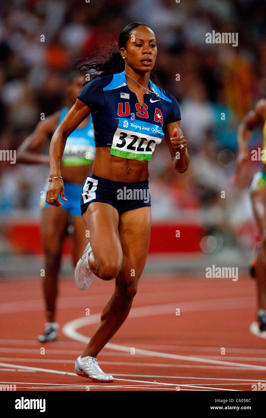 SANYA RICHARDS USA OLYMPIC STADIUM BEIJING CHINA 17 August 2008 Stock ...