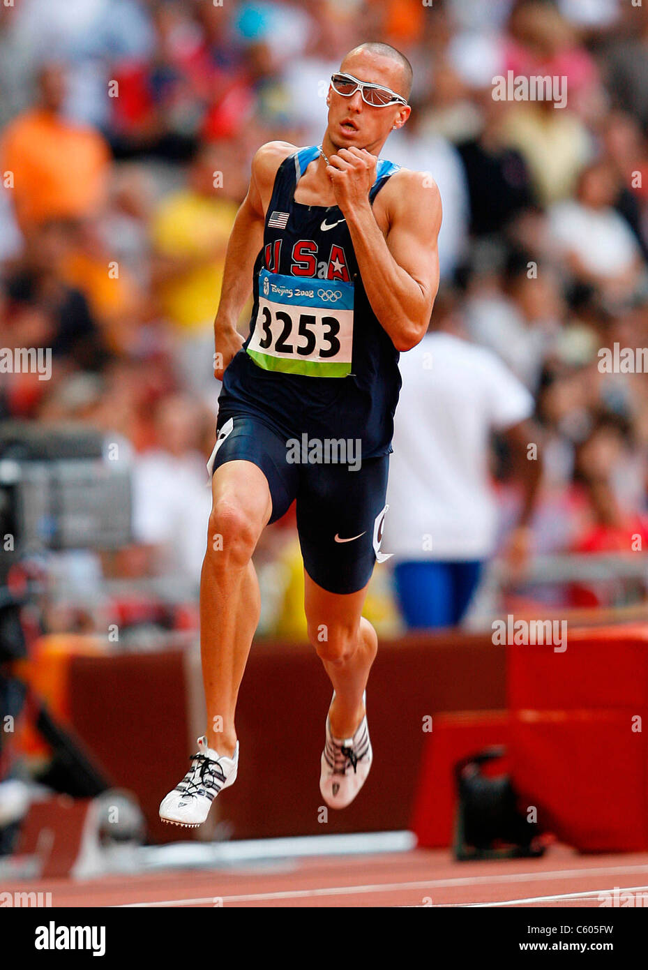 JEREMY WARINER USA OLYMPIC STADIUM BEIJING CHINA 18 August 2008 Stock ...