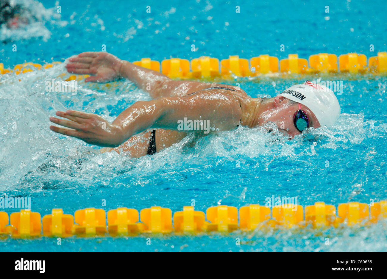 CHRISTINE MAGNUSON WOMENS 100M BUTTERFLY OLYMPIC STADIUM BEIJING CHINA ...
