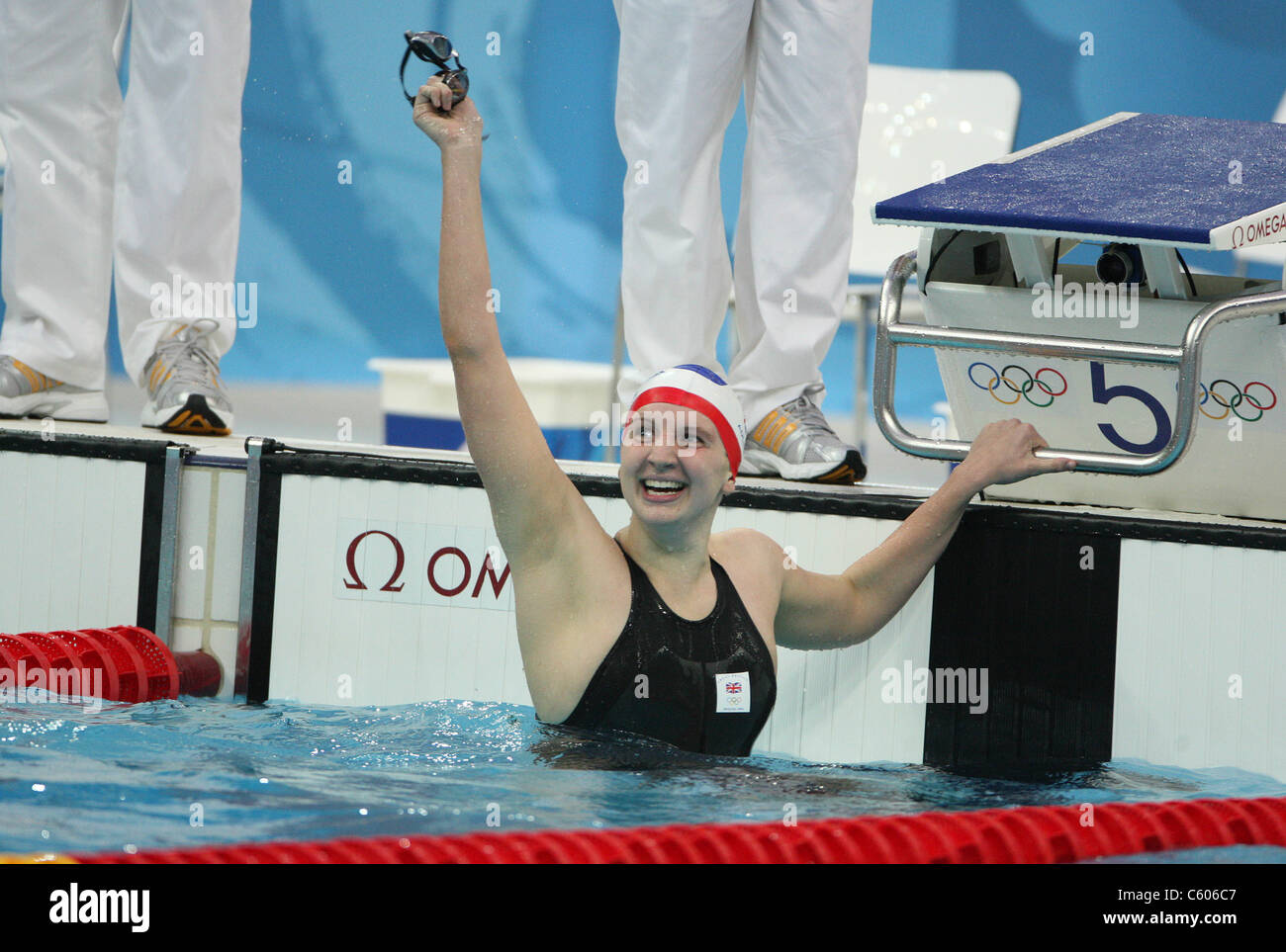 REBECCA ADLINGTON WOMENS 400M FREESTYLE FINAL OLYMPIC STADIUM BEIJING ...