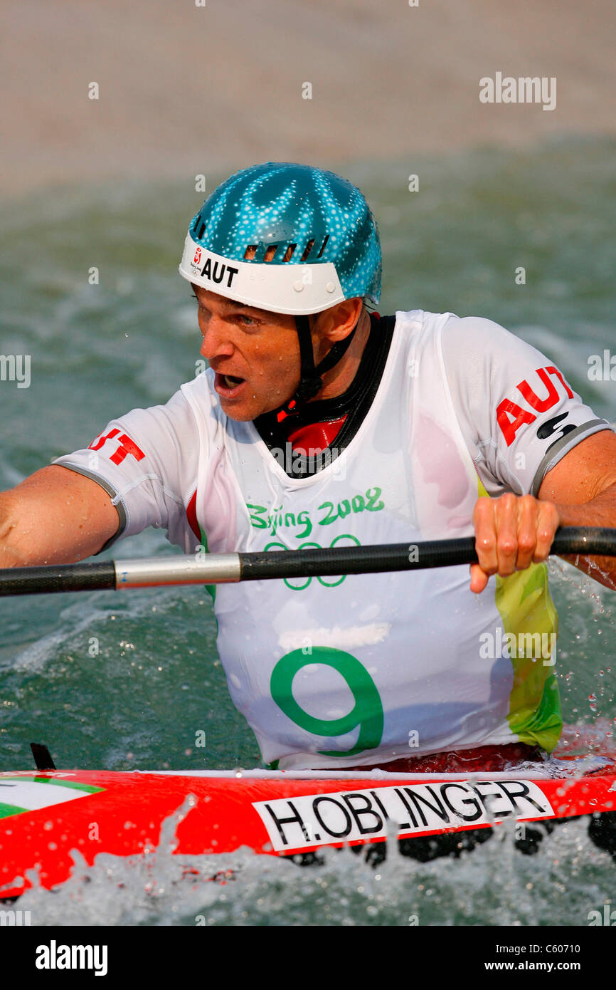 HELMUT OBLINGER MENS KAYAK K1 OLYMPIC STADIUM BEIJING CHINA 12 August 2008 Stock Photo - Alamy