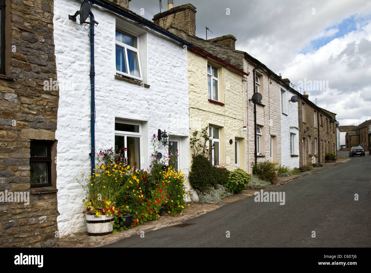 Dent Terrace in the Dentdale Village, Yorkshire Dales National Park, UK ...