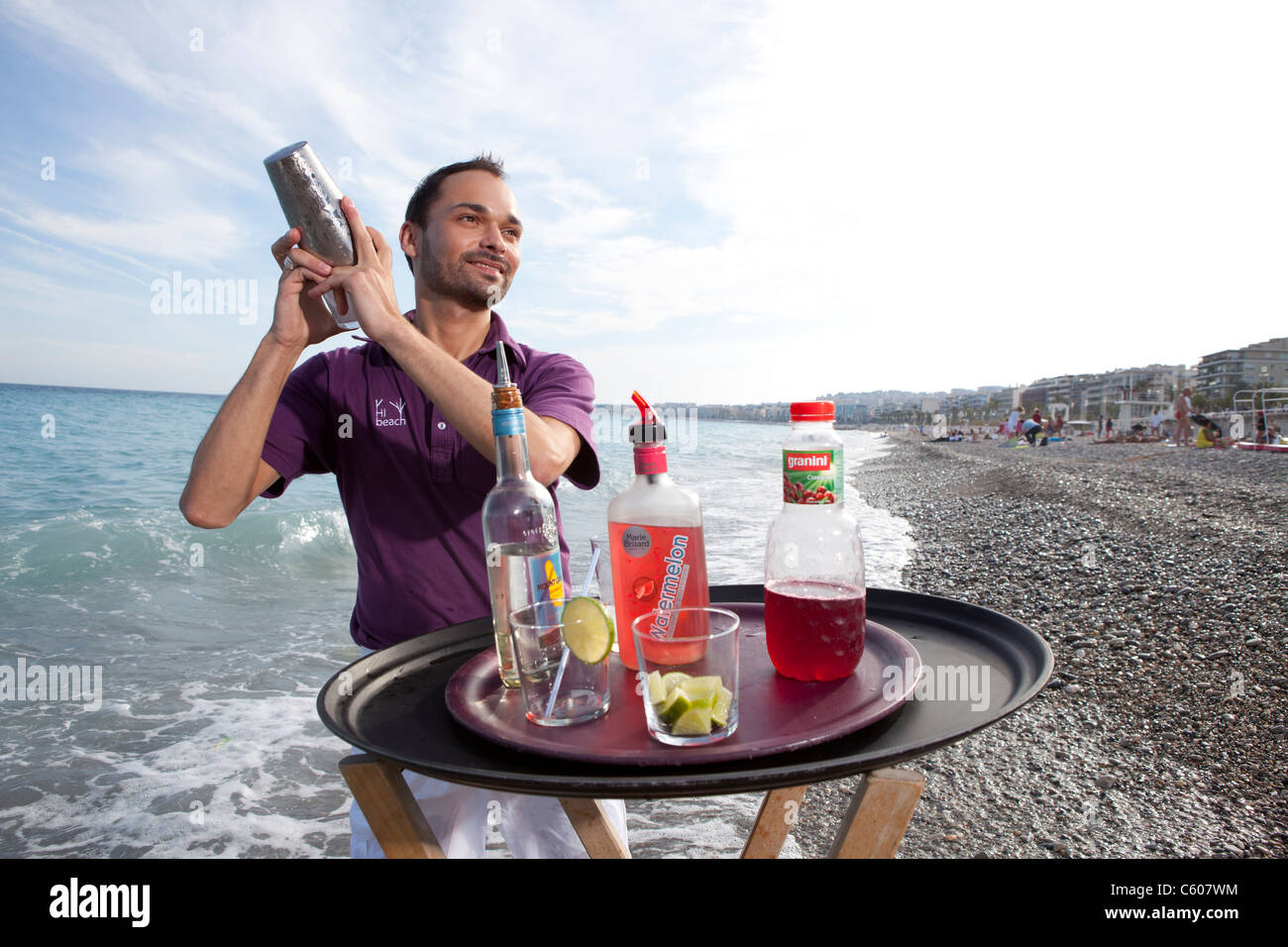 People on the beach promenade of nice hi-res stock photography and ...