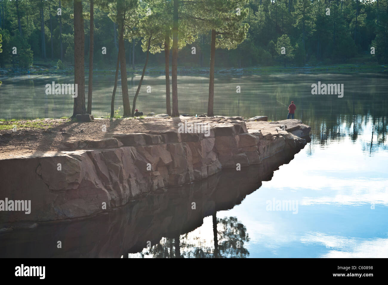 The beautiful Willow Springs Lake on the Mogollon Plateau is one of the ...