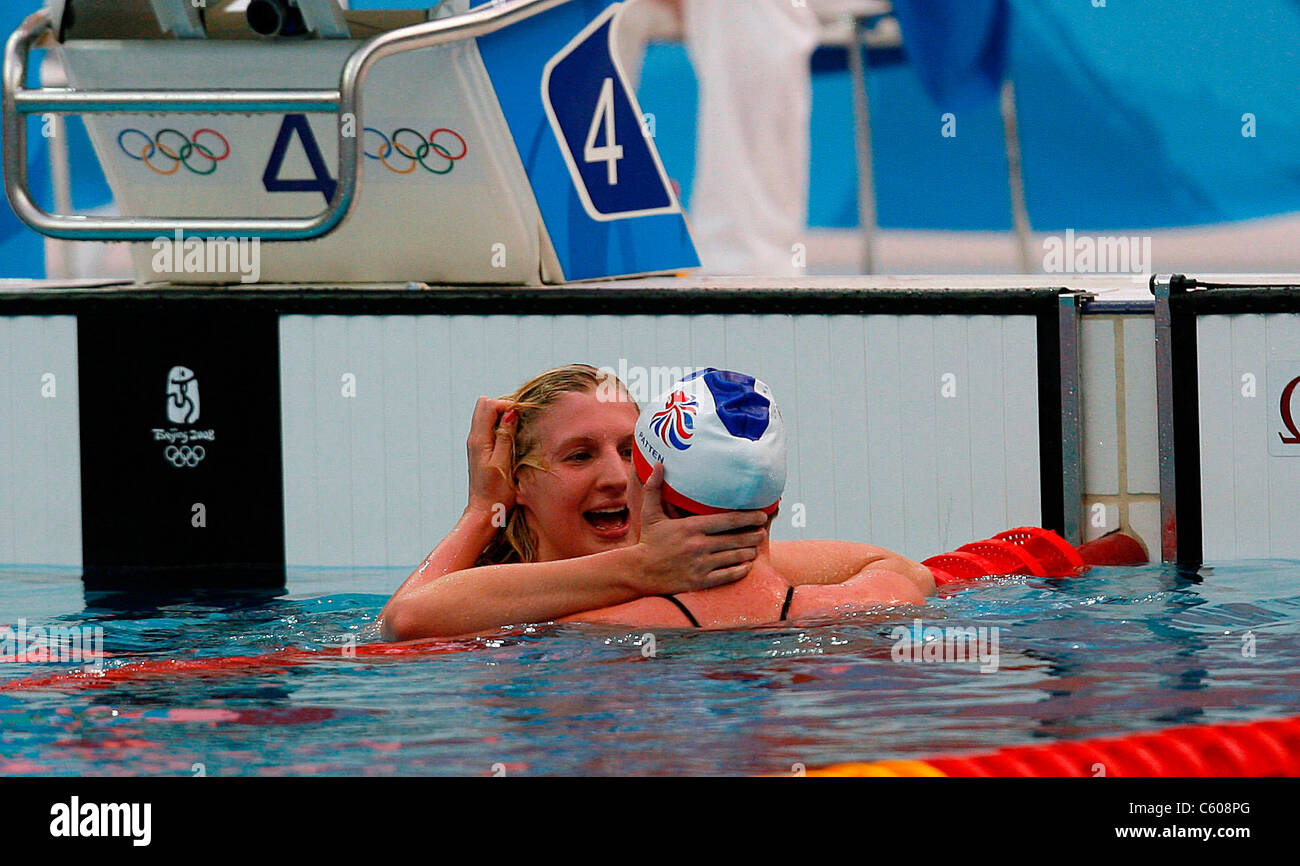 Rebecca Adlington And C Patten Womens 800m Freestyle Olympic Stadium
