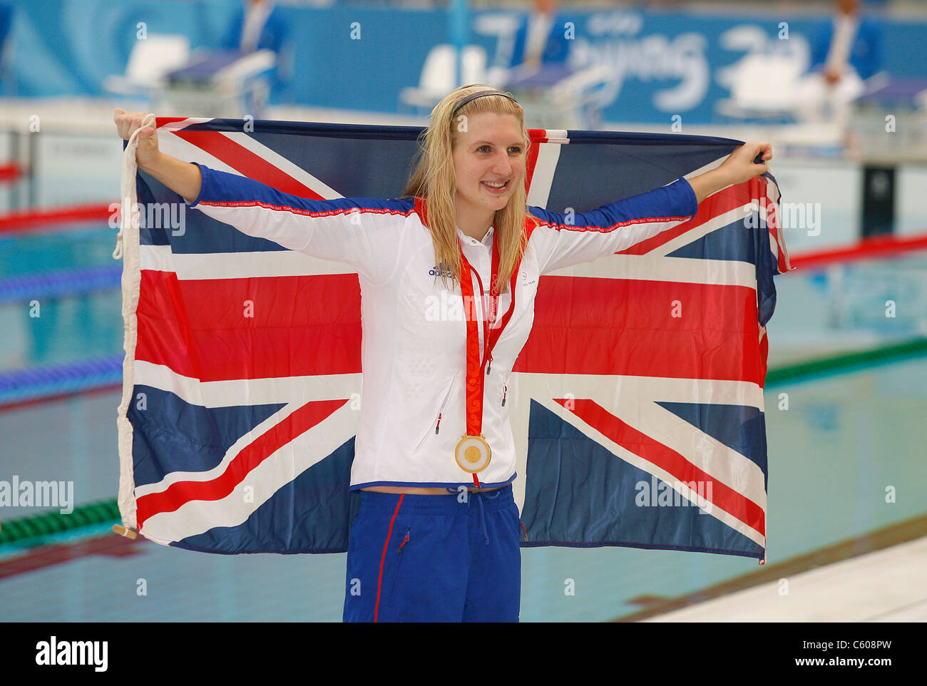 Rebecca Adlington Womens 800m Freestyle Olympic Stadium Beijing China