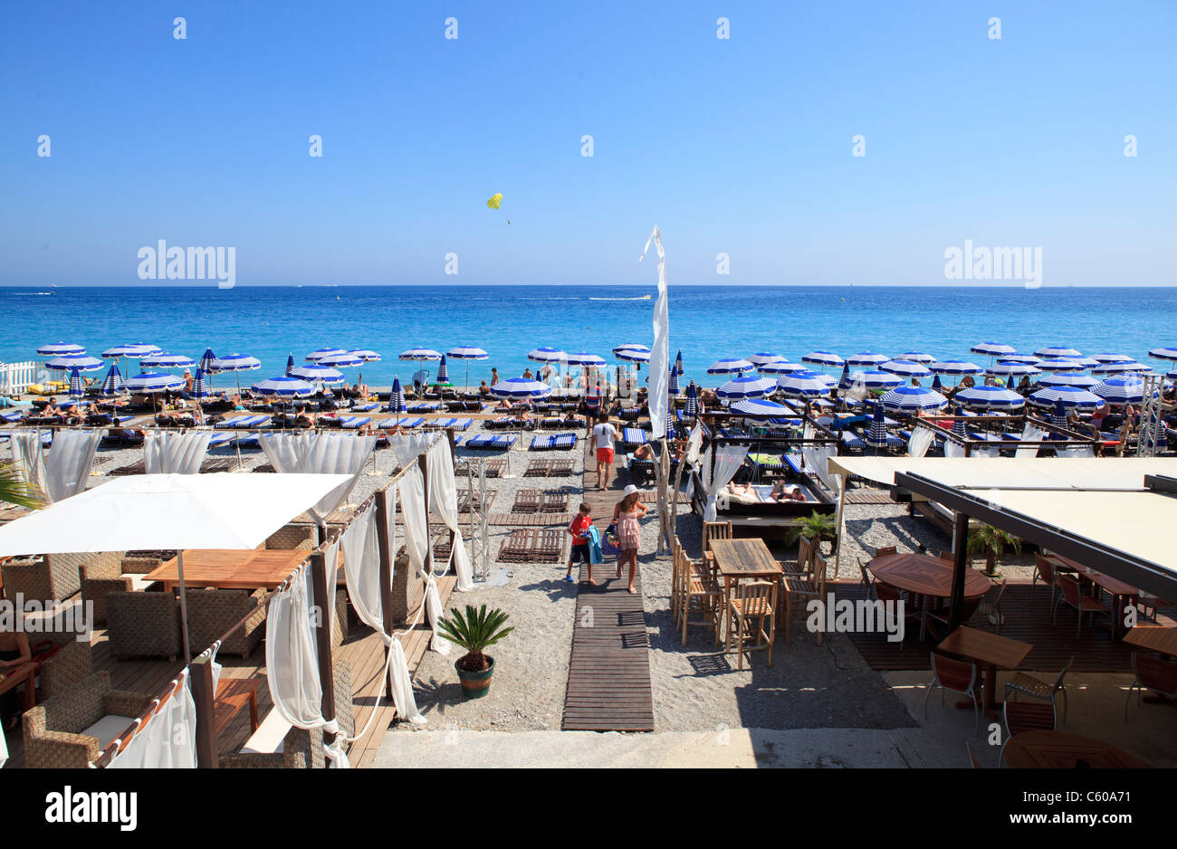 Florida Beach club, Beach Nice, France Stock Photo - Alamy